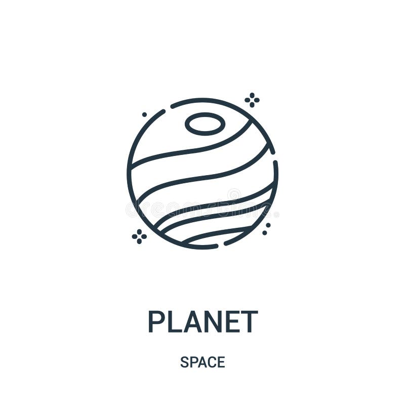 Planet Icon Vector from Space Collection. Thin Line Planet Outline Icon ...