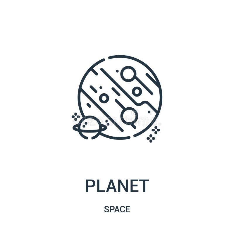 Planet Icon Vector from Space Collection. Thin Line Planet Outline Icon ...