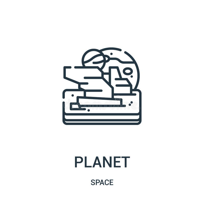 Planet Icon Vector from Space Collection. Thin Line Planet Outline Icon ...