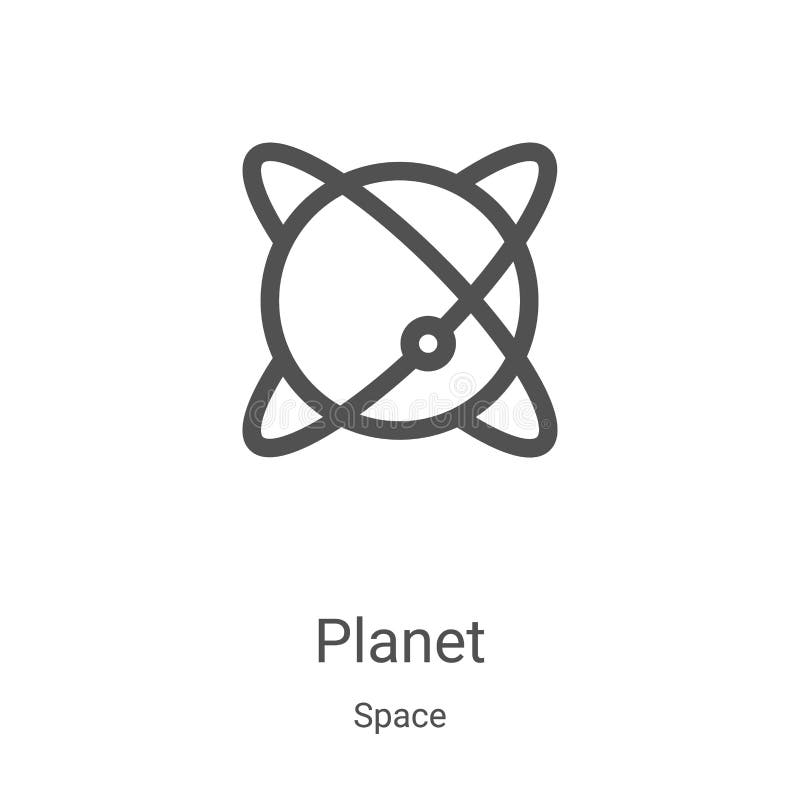 Planet Icon Vector from Space Collection. Thin Line Planet Outline Icon ...