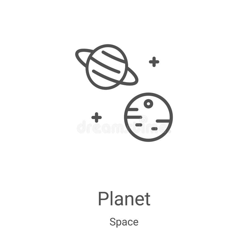 Planet Icon Vector from Space Collection. Thin Line Planet Outline Icon ...