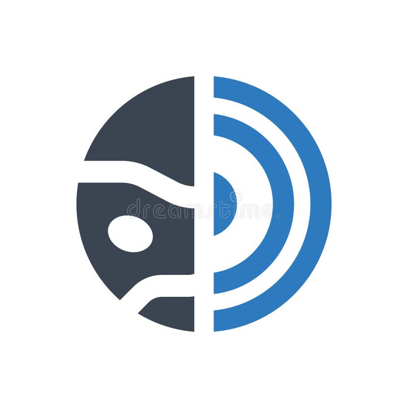 Planet inside icon stock vector. Illustration of illustrations - 254772520