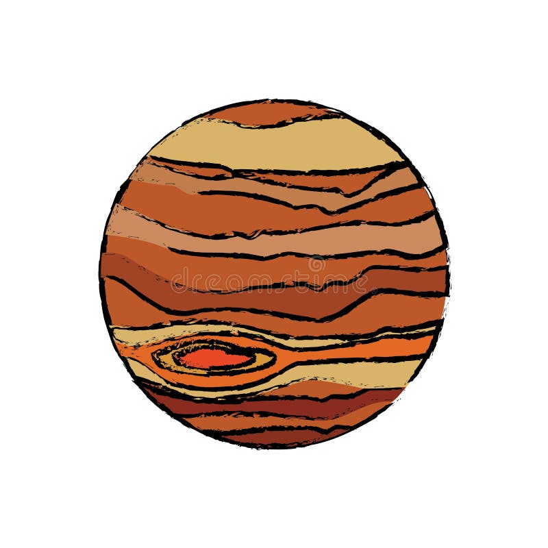 Planet Jupiter Astronomy Universe Icon Stock Illustration ...