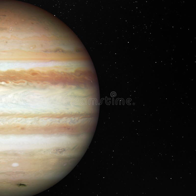 Planet Jupiter Banner from the Space at Night Stock Photo - Image of ...