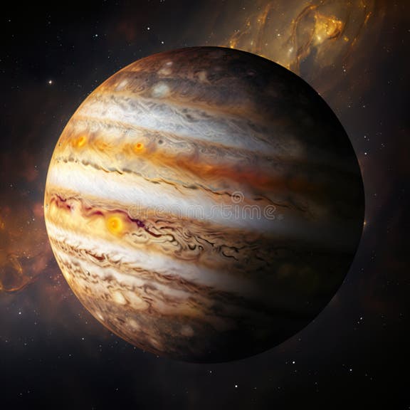 Planet Jupiter. Generative Artificial Intelligence Stock Illustration ...