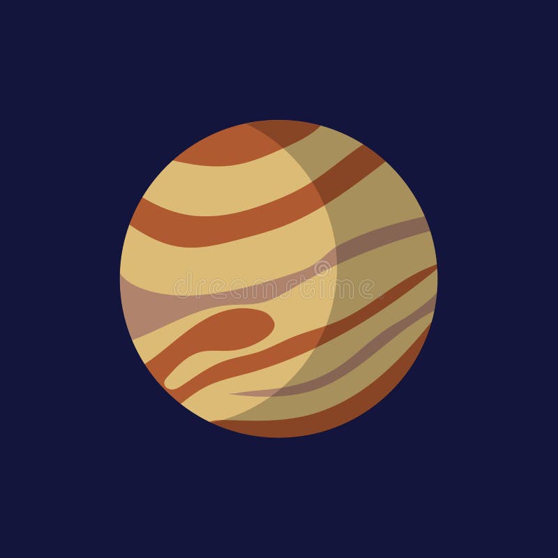 Planet Jupiter Icon. Element of Solar System. Solar System. Isolated ...