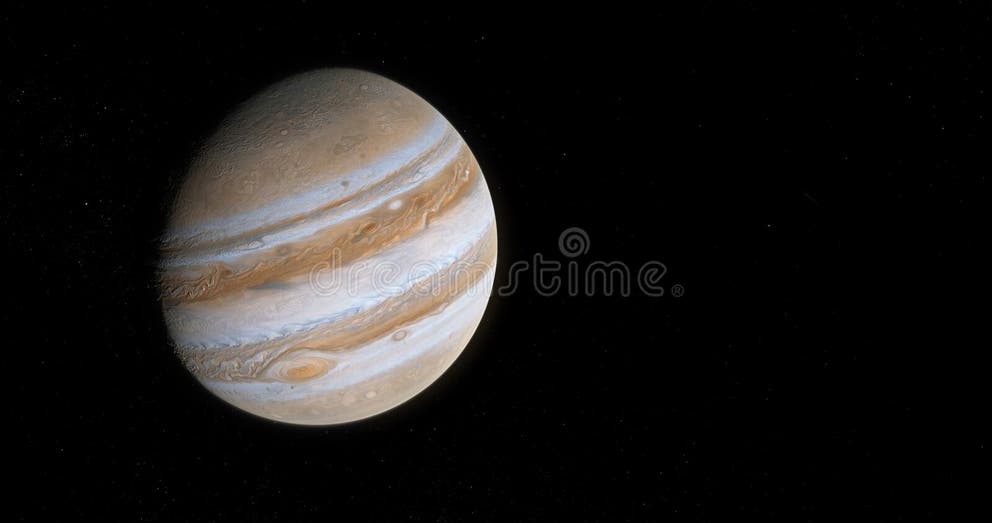 Planet Jupiter in Outer Space Stock Illustration - Illustration of ...