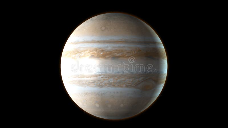 Planet Jupiter in the Outer Space. 3D Rendering Stock Illustration ...