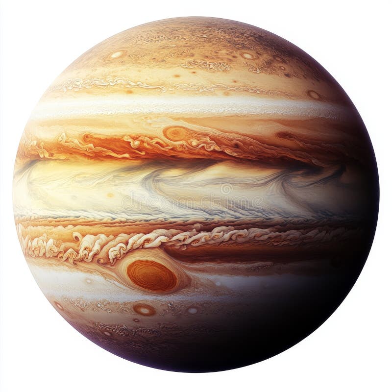 The Planet Jupiter is Shown As an Isolated Globe on White or ...