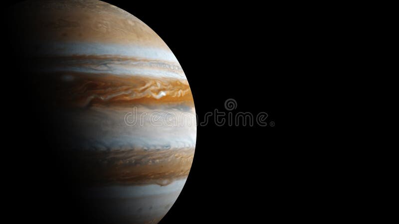 Planet Jupiter and Stars in Space, Ultra HD Stock Footage - Video of ...
