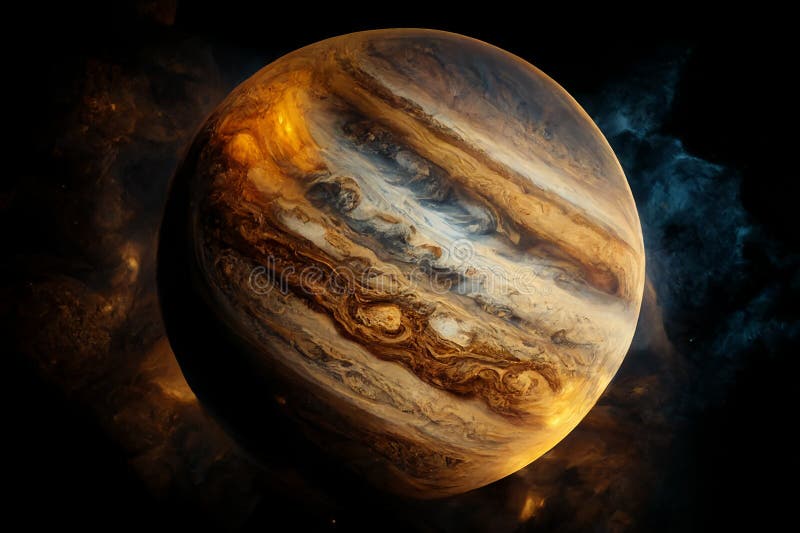 The Planet Jupiter, a View of a Planet in the Solar System Stock ...