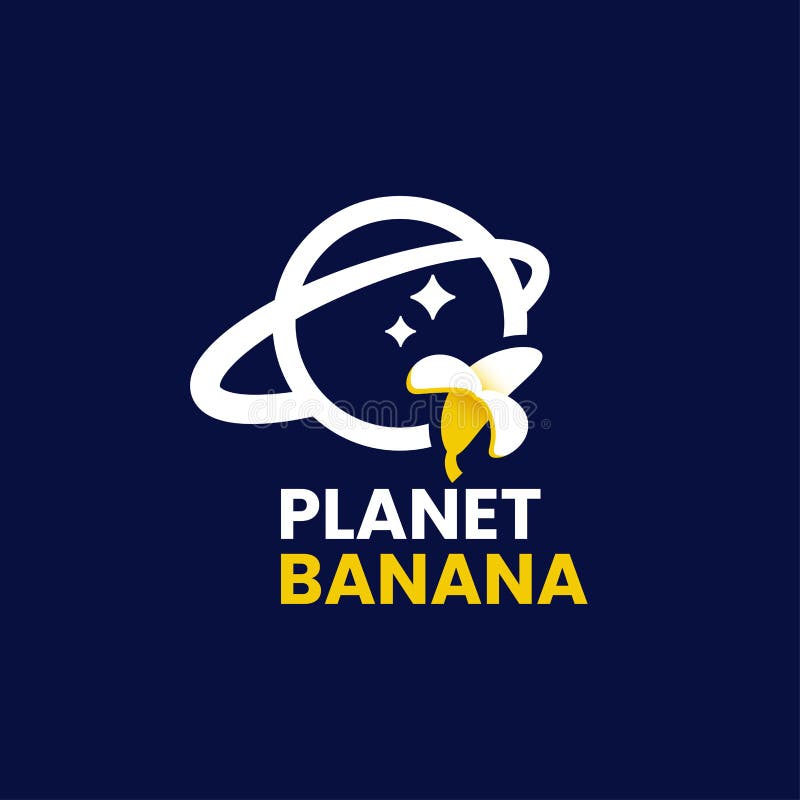 Planet Banana Logo stock illustration. Illustration of business - 248130281