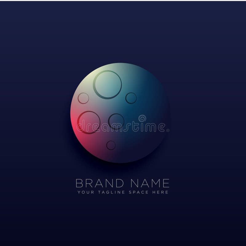 Planet Logo Design with Light Effect Stock Vector - Illustration of ...