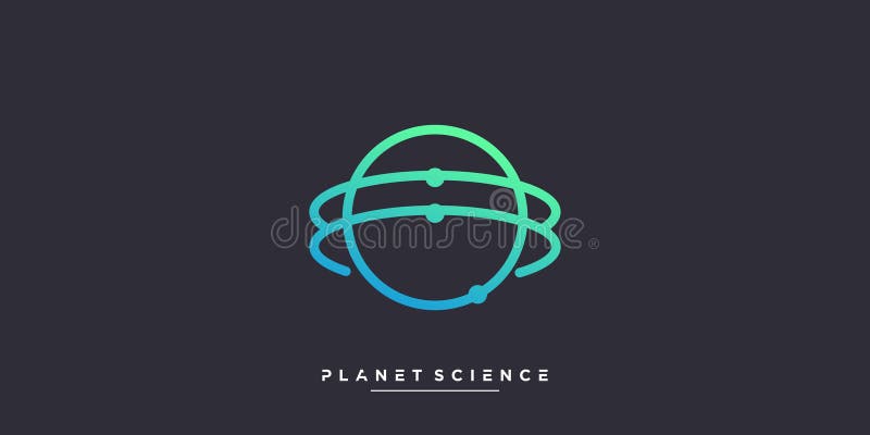 Planet Logo with Science and Molecule Concept Premium Vector Part 1 ...