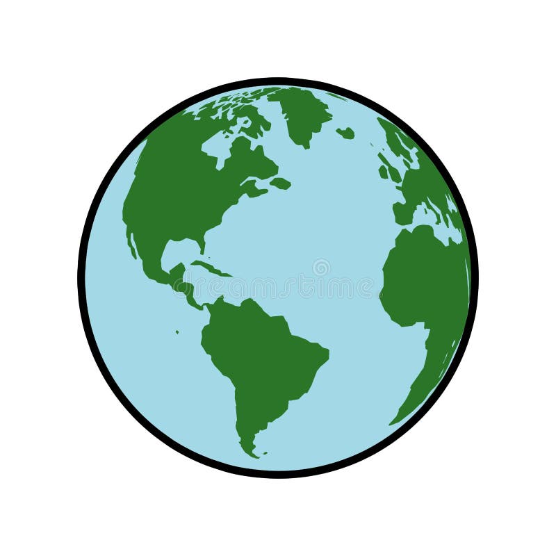Planet Map Earth World Sphere Icon. Vector Graphic Stock Vector ...