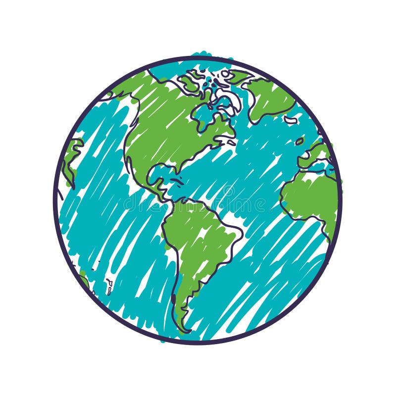 Planet Map Earth World Sphere Icon. Vector Graphic Stock Vector ...