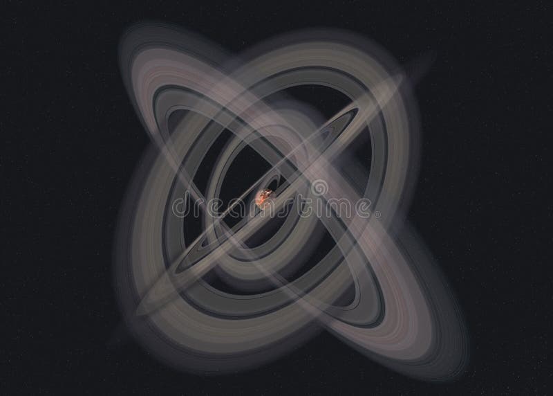 Planet Mars with Atmosphere with Rings in Outer Space Stock ...