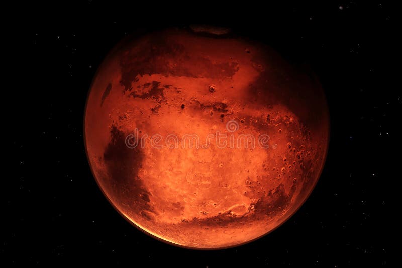 Planet Mars on a Dark Background. Elements of this Image Furnished by ...