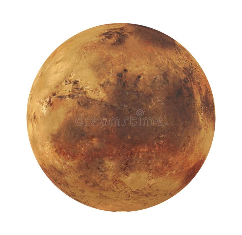 Planet Mars Isolated stock illustration. Illustration of universe ...