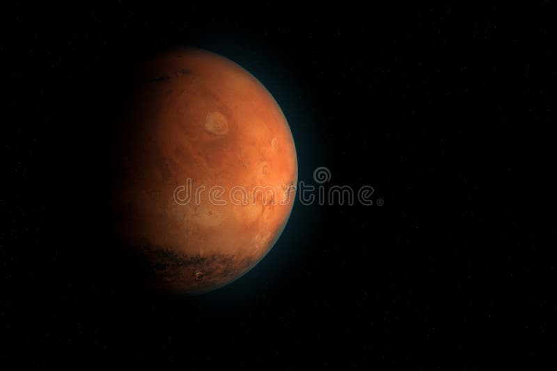 Planet Mars - Solar System stock illustration. Illustration of fiction ...
