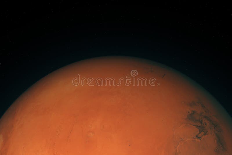 Planet Mars - Solar System stock illustration. Illustration of nature ...