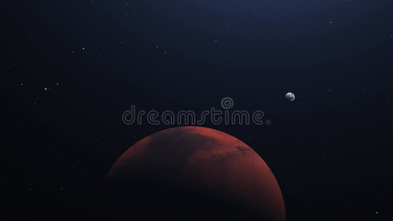 Planet Mars in the Solar System in Space, Ultra HD Stock Video - Video ...