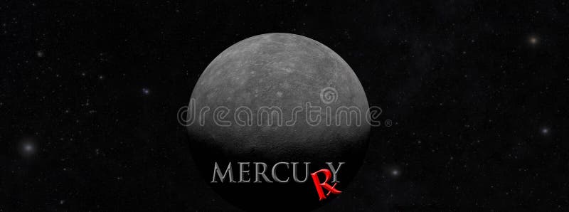 Planet Mercury Enters Retrograde Motion Stock Illustration ... Planet Mercury Enters Retrograde Motion Stock Illustration ...