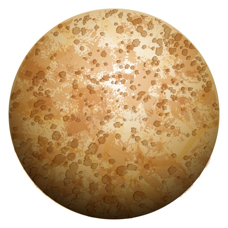 Planet Mercury. Illustraton of the Space Object in the Solar System ...