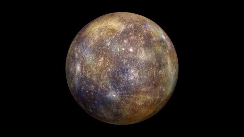 The Planet Mercury Rotating Isolated Stock Video - Video of research ...