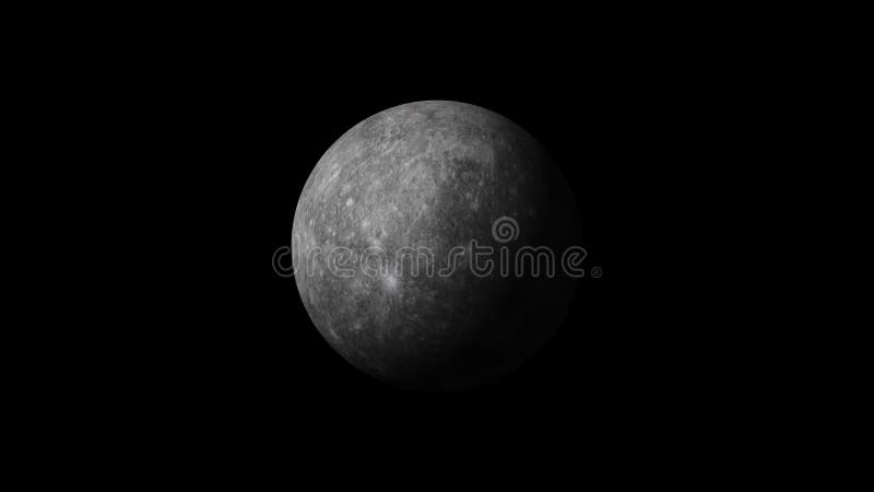 Planet Mercury in Space, Black Screen Ultra HD Stock Video - Video of ...