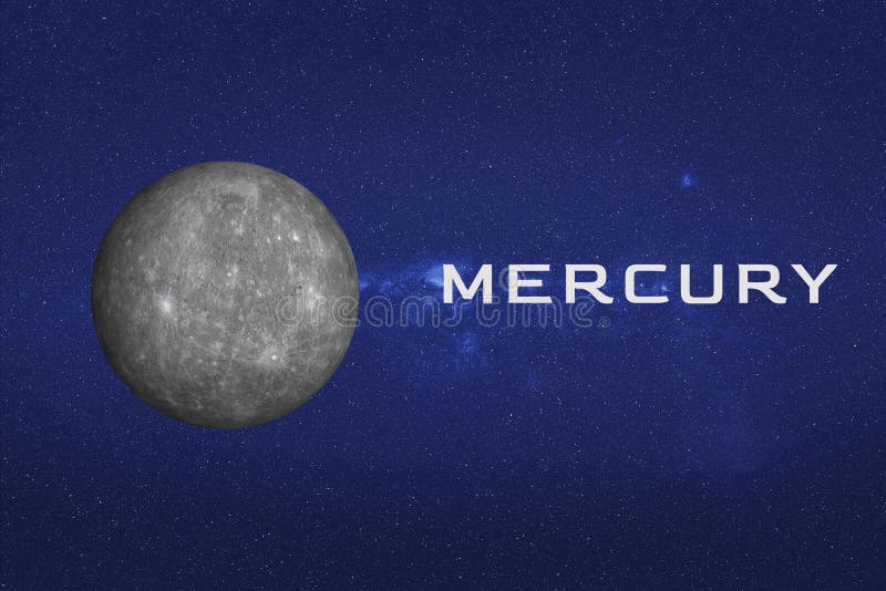 Planet Mercury in the Space Stock Illustration - Illustration of ...