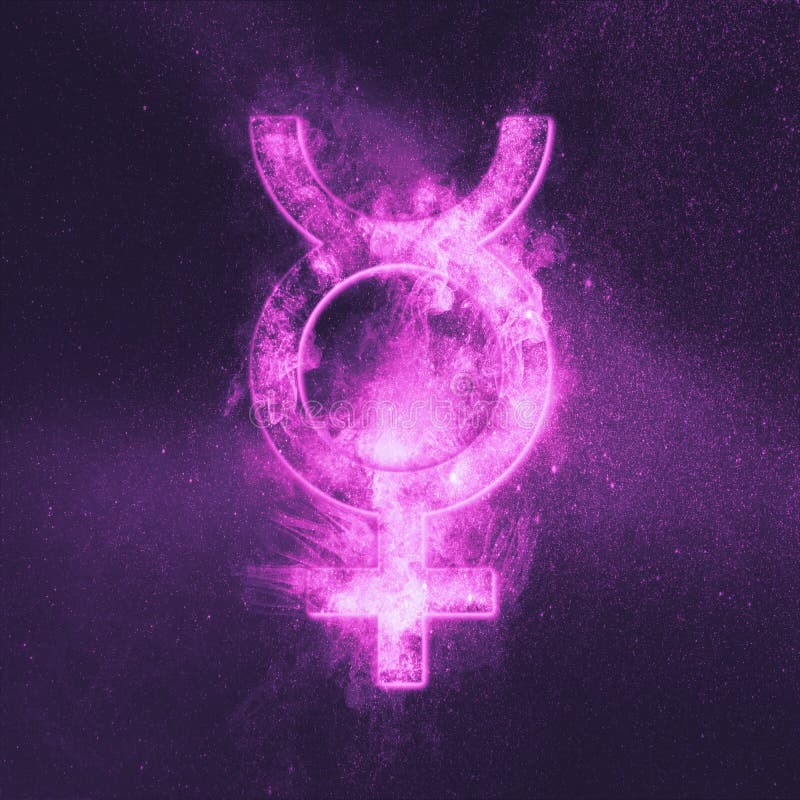 Planet Mercury Symbol. Mercury Sign Stock Illustration - Illustration ...