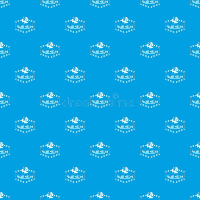 Planet Mission Pattern Vector Seamless Blue Stock Vector - Illustration ...