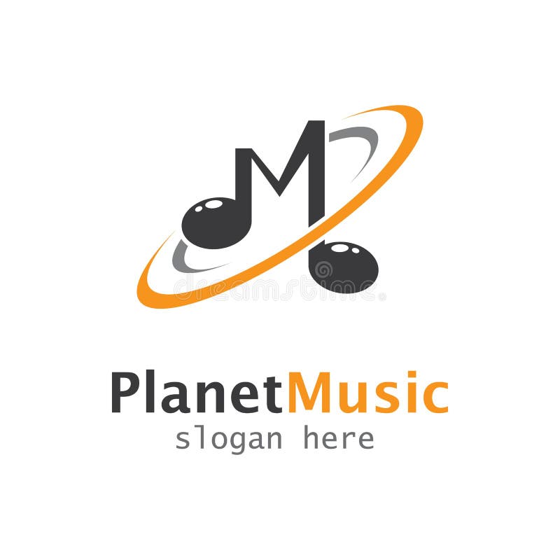 Planet Music Records Logo Design Concept. Music Records Icon Symbol ...