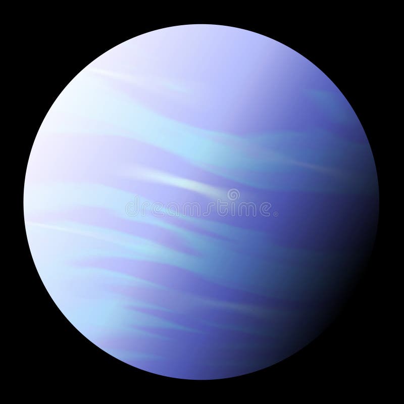 Planet Neptune on Black Background Stock Image - Image of earth ...