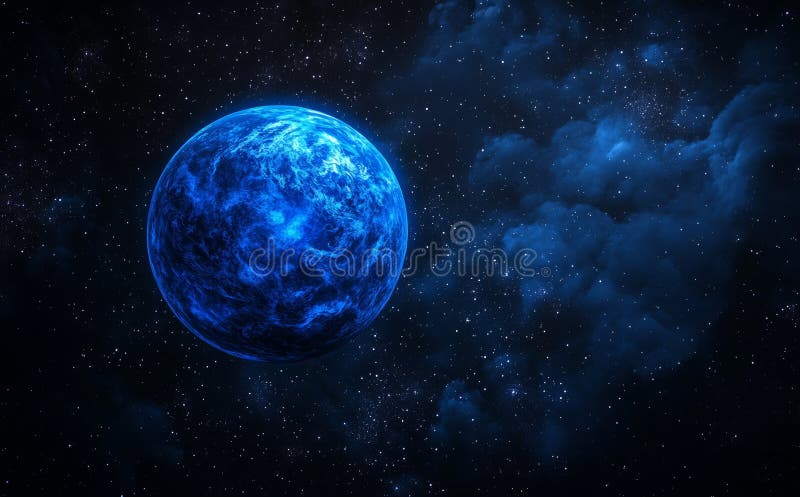 The Planet Neptune is Part of the Solar System Planets Set in 3D. High ...