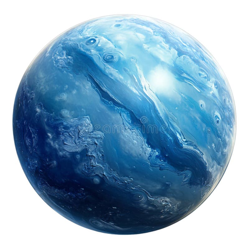 Planet Neptune is Set Against a Transparent Background To Emphasize the Planet S Details Stock ...