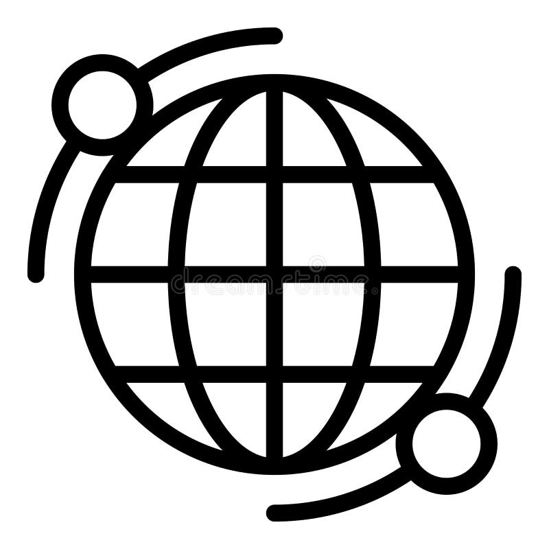Planet Network Icon, Outline Style Stock Vector - Illustration of ...