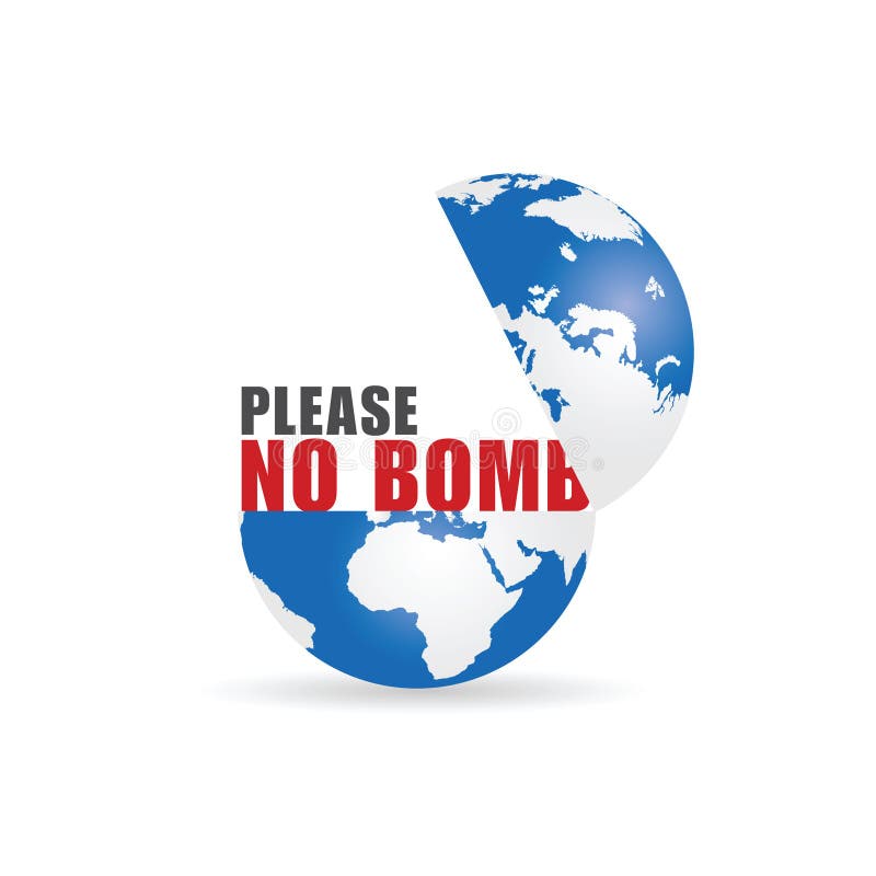 Planet with No Bomb Message Illustration Stock Vector - Illustration of ...