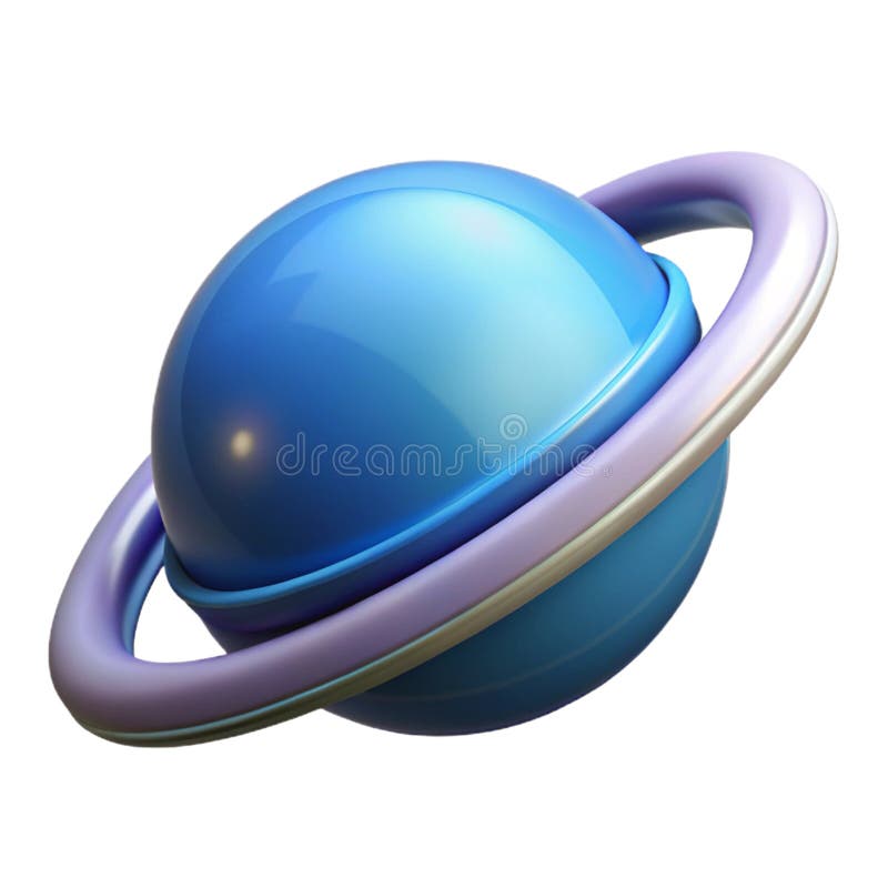 Planet Orbit 3D Icon with High-Quality Visuals Stock Illustration ...