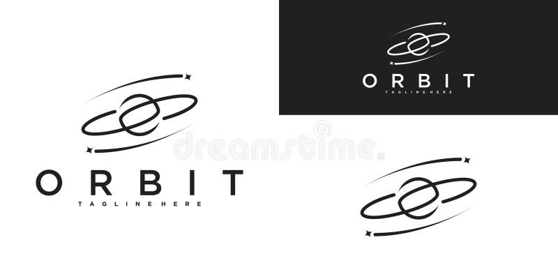 Planet Orbit Logo Design Concept Vector. Premium Vector Stock ...