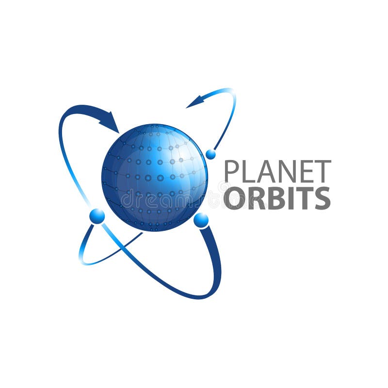Planet Orbits Arrow Logo Concept Design. Symbol Graphic Template ...