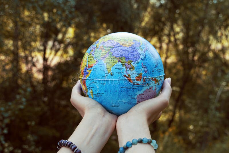 The Planet is in Our Hands. Save Our Planet Stock Image - Image of hold ...