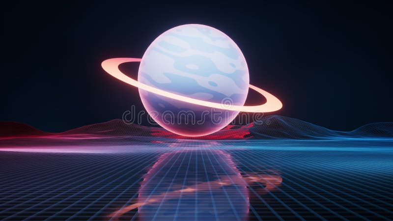 Planet and Outer Space Background, 3d Rendering Stock Footage - Video of dark, exploration ...