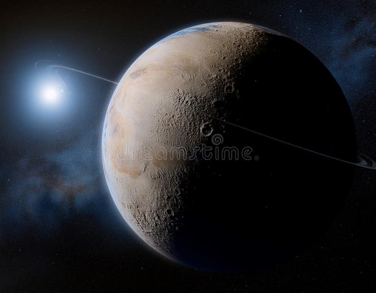 Planet and Outer Space Featuring Elements Like Planetary Surfaces ...