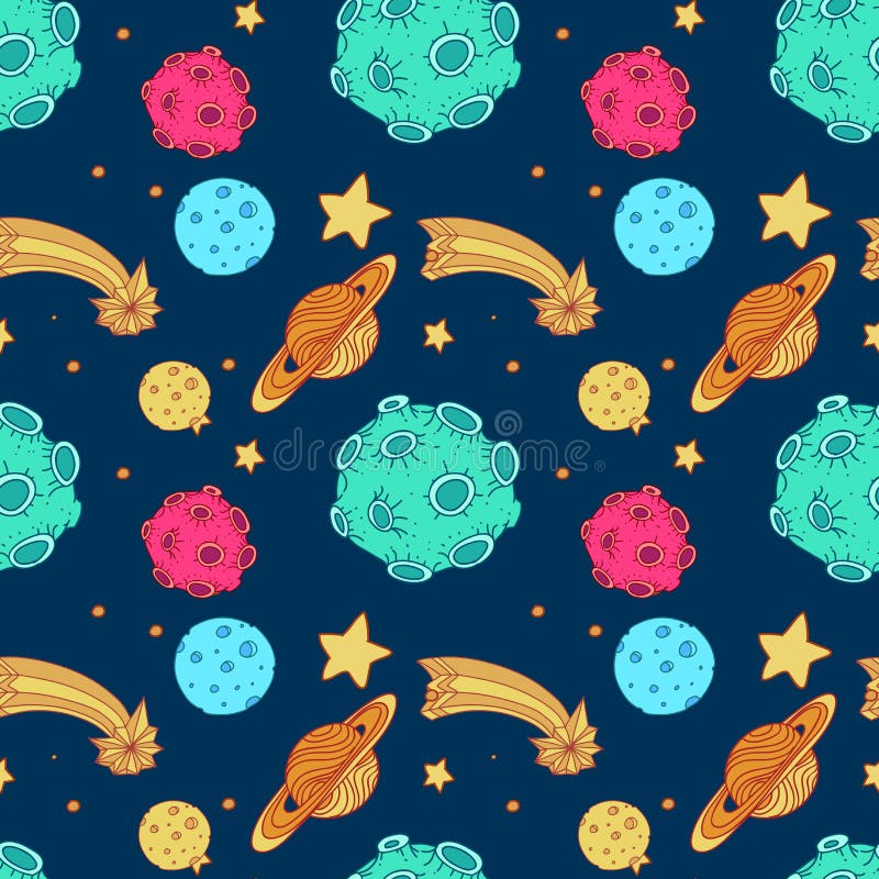 Planet pattern stock vector. Illustration of effortless - 52575872