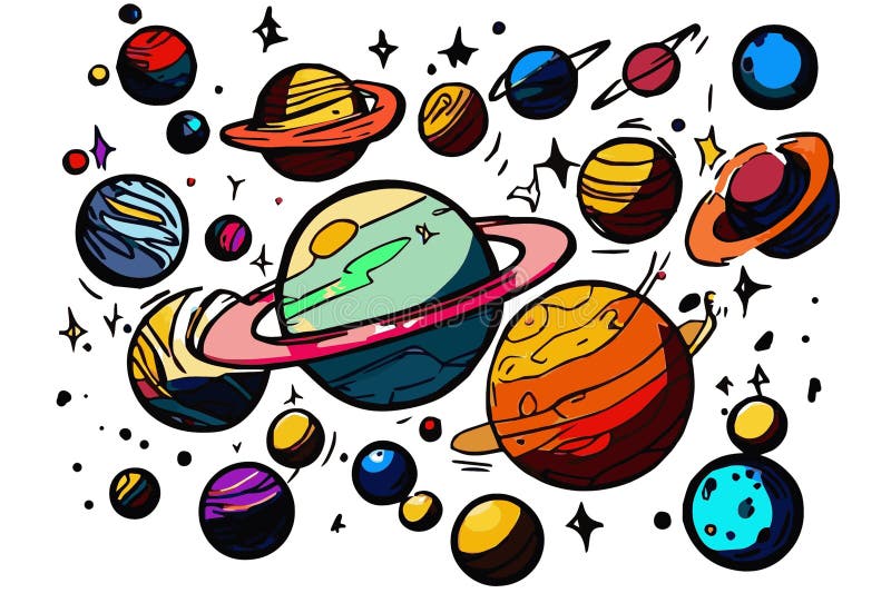 Planet Picture, it Very Beautiful Picture. Stock Illustration ...