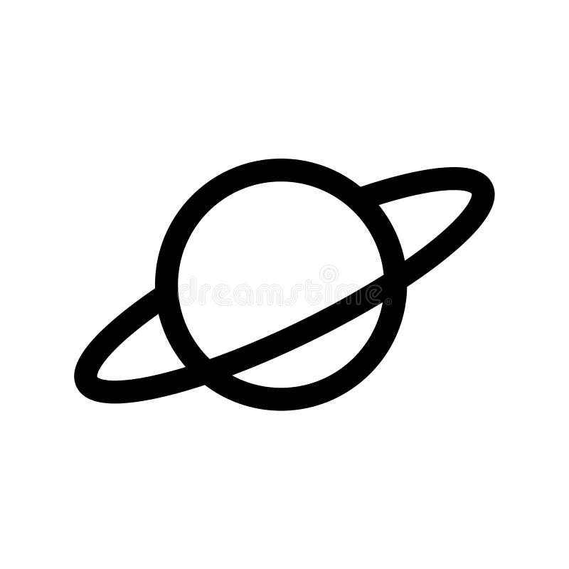Planet with Planetary Ring System Icon â€“ Vector Stock Illustration ...