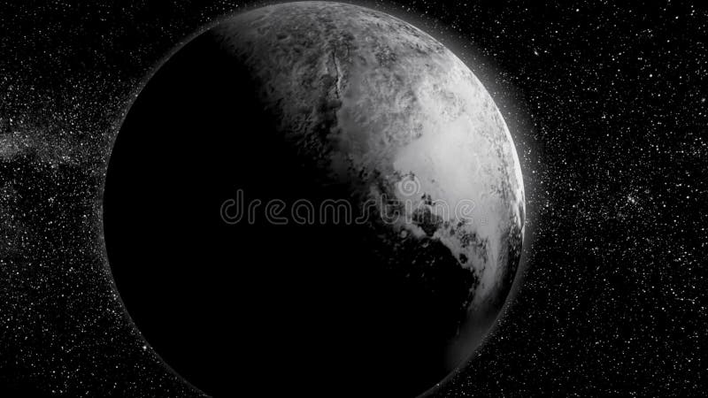 Planet Pluto. Beautiful 3d Animation of the Pluto Planet Rotates with ...