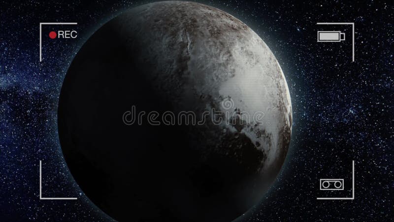Planet Pluto. Beautiful 3d Animation of the Pluto Planet Rotates with ...